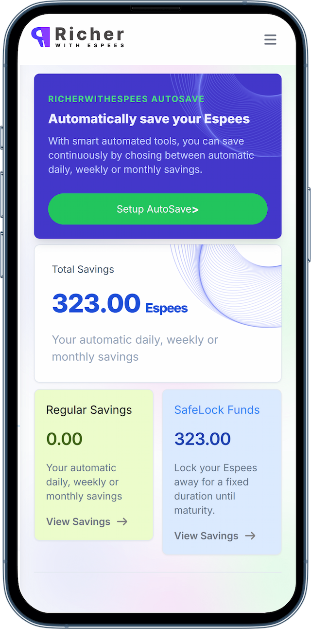 Welcome to RicherWithEspees, Monitor your savings, investments all in ...